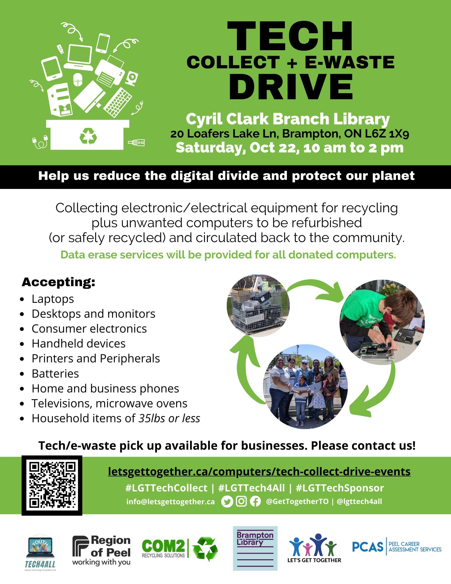 Tech Collect drive coming to Brampton Library’s Cyril Clark branch